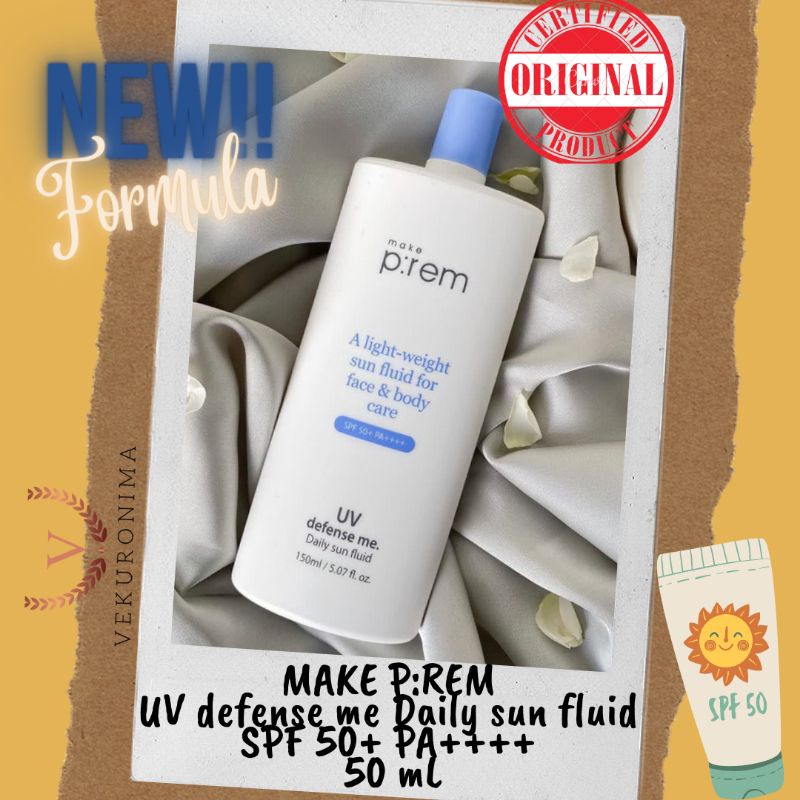 Jual Make P:rem Make Prem UV Defense Me Daily Sun Fluid SPF50+ PA ...