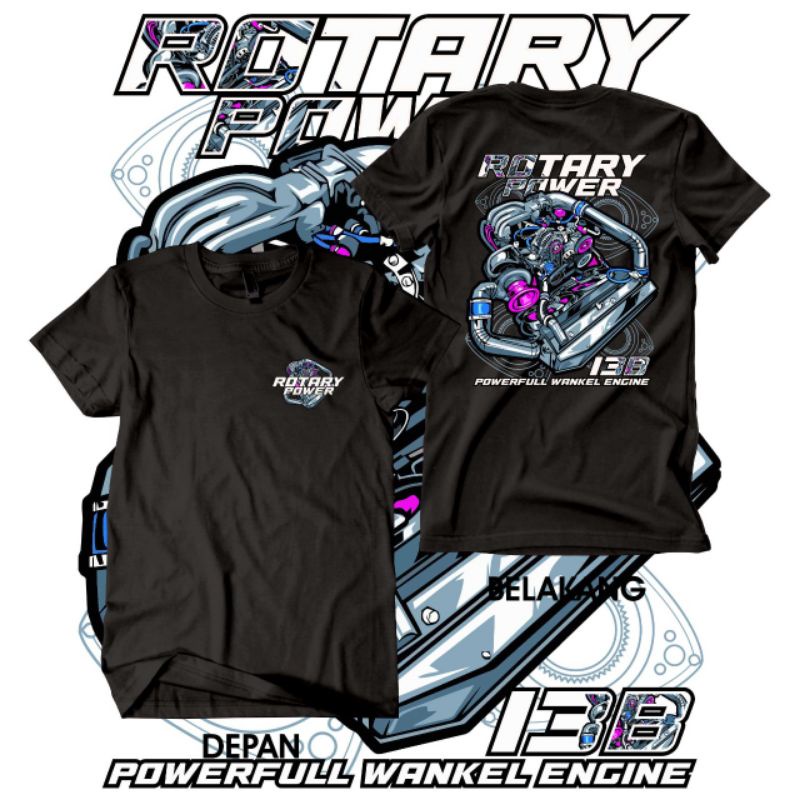 Jual Kaos Mesin 13B Rotary Engine Wankel Engine RX7 JDM legend Kaos ...