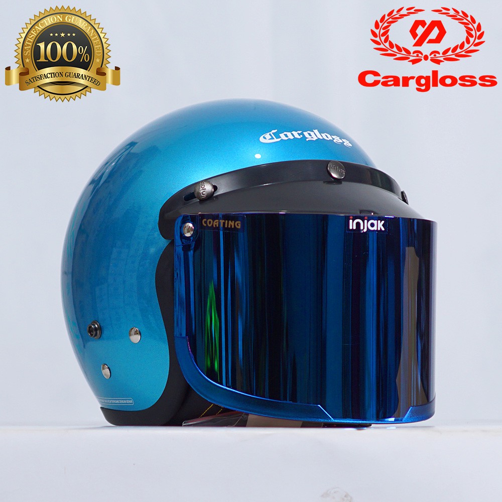 Jual Helm Cargloss Slide Ice Blue Original Cargloss Free Visor Helm ...