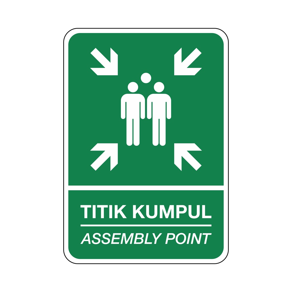 Jual RAMBU TITIK KUMPUL ASSEMBLY POINT K3 35CM X 50CM PLAT ALUMUNIUM ...