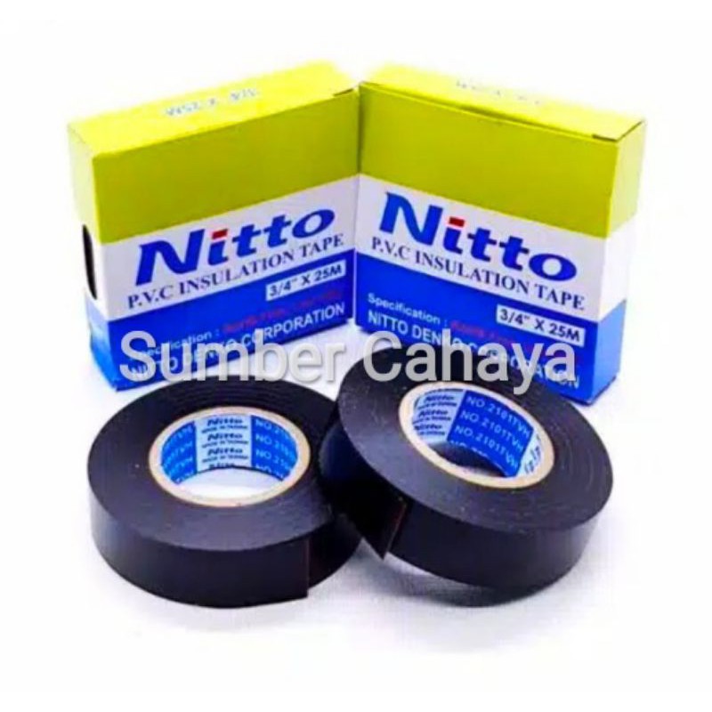 Jual ISOLASI LISTRIK NITTO Ukuran Besar 3/4 25Meter (stock baru ...