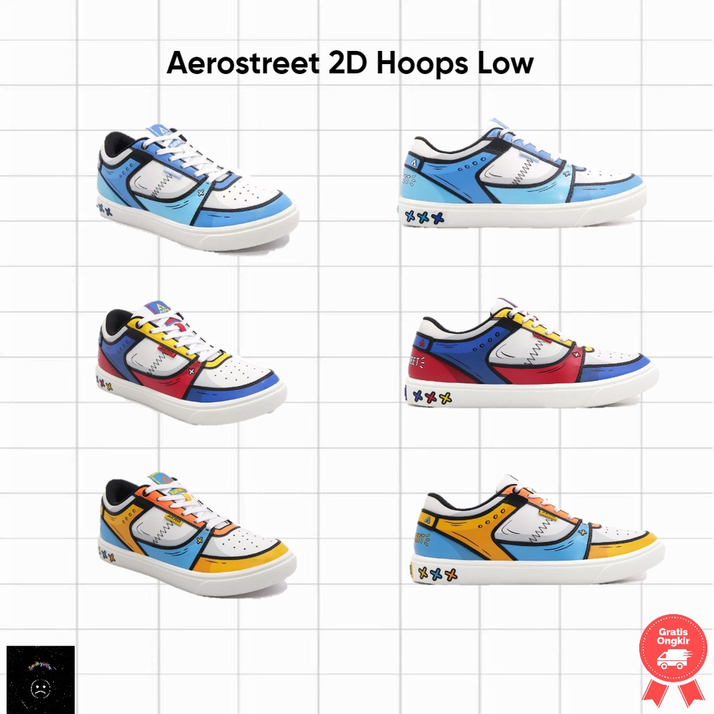 Jual Aerostreet 2D Hoops Low Putih Biru Muda, Merah biru, Biru Kuning ... Jual Aerostreet 2D Hoops Low Putih Biru Muda, Merah biru, Biru Kuning ...