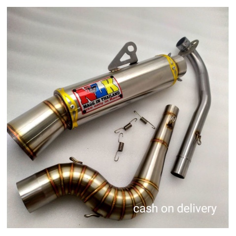 Jual nlk pipe canister 51mm muffler+ big elbow himount wave,xrm,fury ...