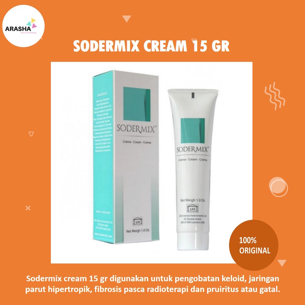 Jual SODERMIX CREAM 15 GR Krim Bekas Luka/Anti Keloid/Pruiritus/Gatal ...