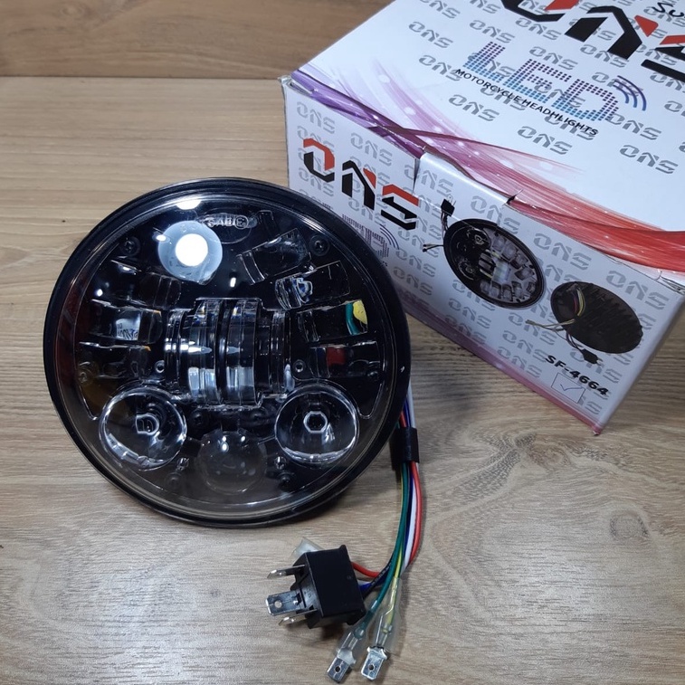 Jual LAMPU DAYMAKER BULAT 16 LED 5.75inc SOCET H4 MEREK ONS HIGH ...