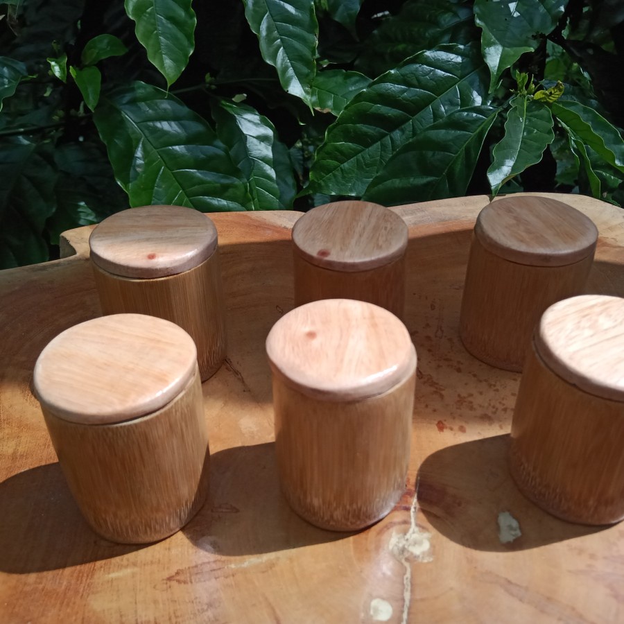Jual Gelas Cangkir bambu dengan tutup kerajinan bamboo ramah lingkungan ...