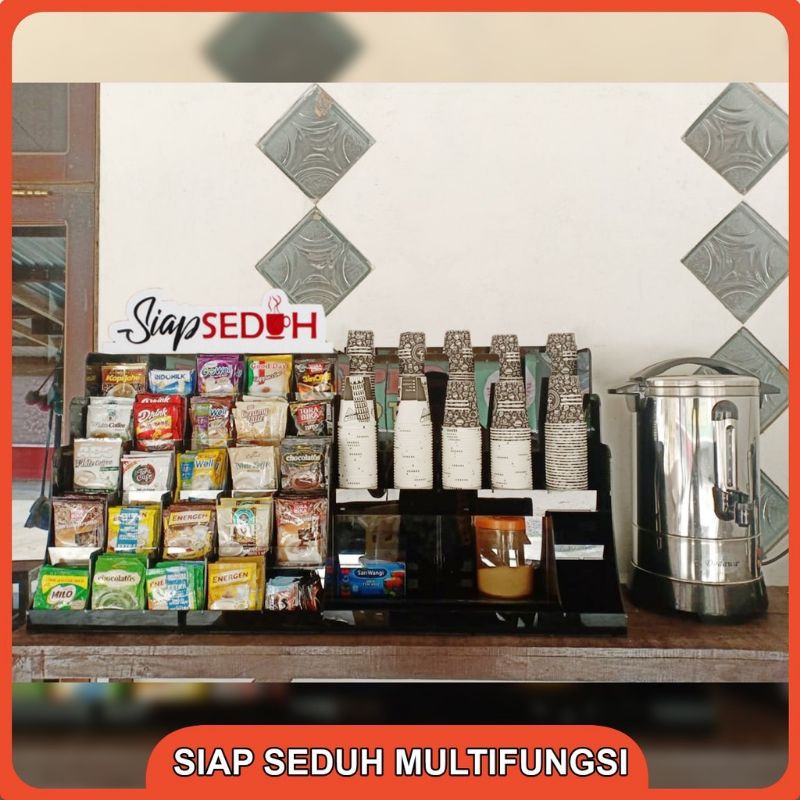 Jual Rak Akrilik Kopi Display Siap Seduh Large & Cup Organizer ...