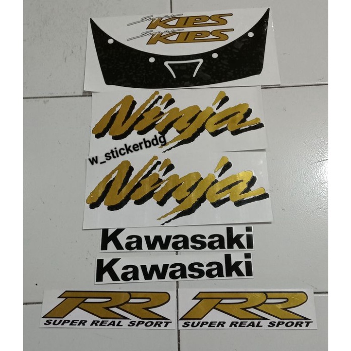 Jual Striping Stiker Kawasaki Ninja RR OLD ZX CBU Gold | Shopee Indonesia