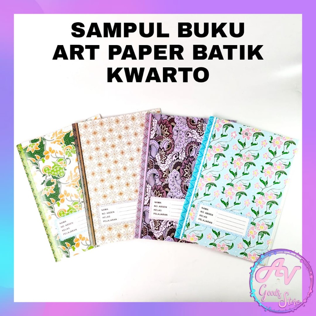 Jual sampul buku / SAMPUL BUKU BATIK ART PAPER KWARTO isi 20 lembar ...
