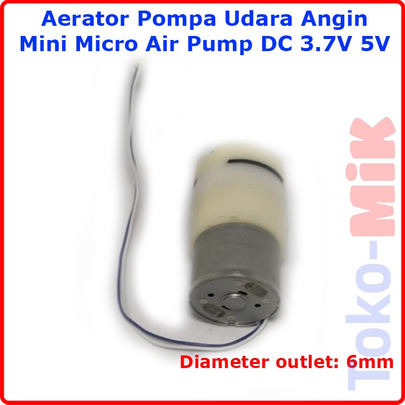 Jual Pompa Udara Angin DC 3.7V 5V Mini Micro Aerator Air Pump Aquarium ...