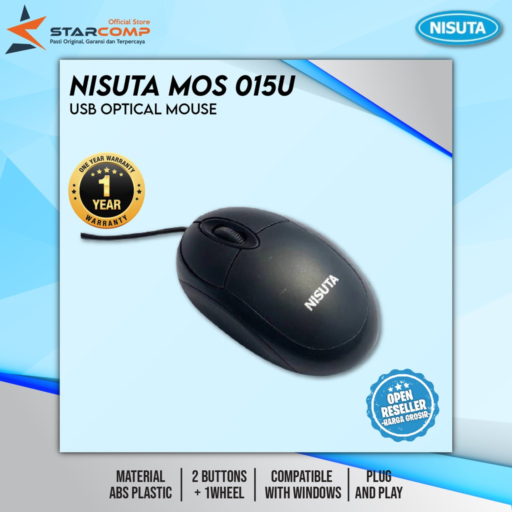 Jual Mouse Nisuta/Mikuso MOS 015U Mouse Kabel ORIGINAL Indonesia|Shopee ...