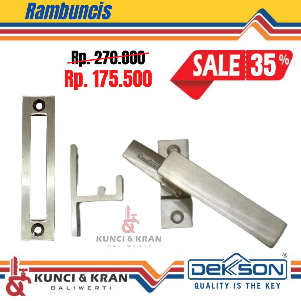 Jual Rambuncis Jendela DEKKSON CWH 104 SQ SN Grendel Jendela Kayu ...