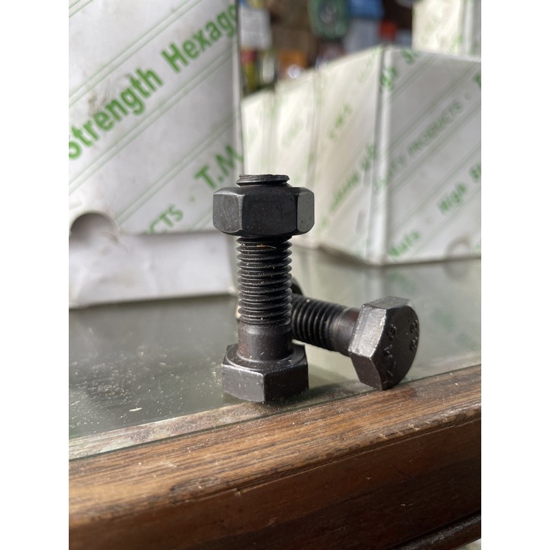 Jual BAUT MUR BAJA M14 x 50 P2.00 - BAUT MUR BAJA HITAM KUNCI 22 PJG 5 CM - DRAT HALUS UNF GRADE ...