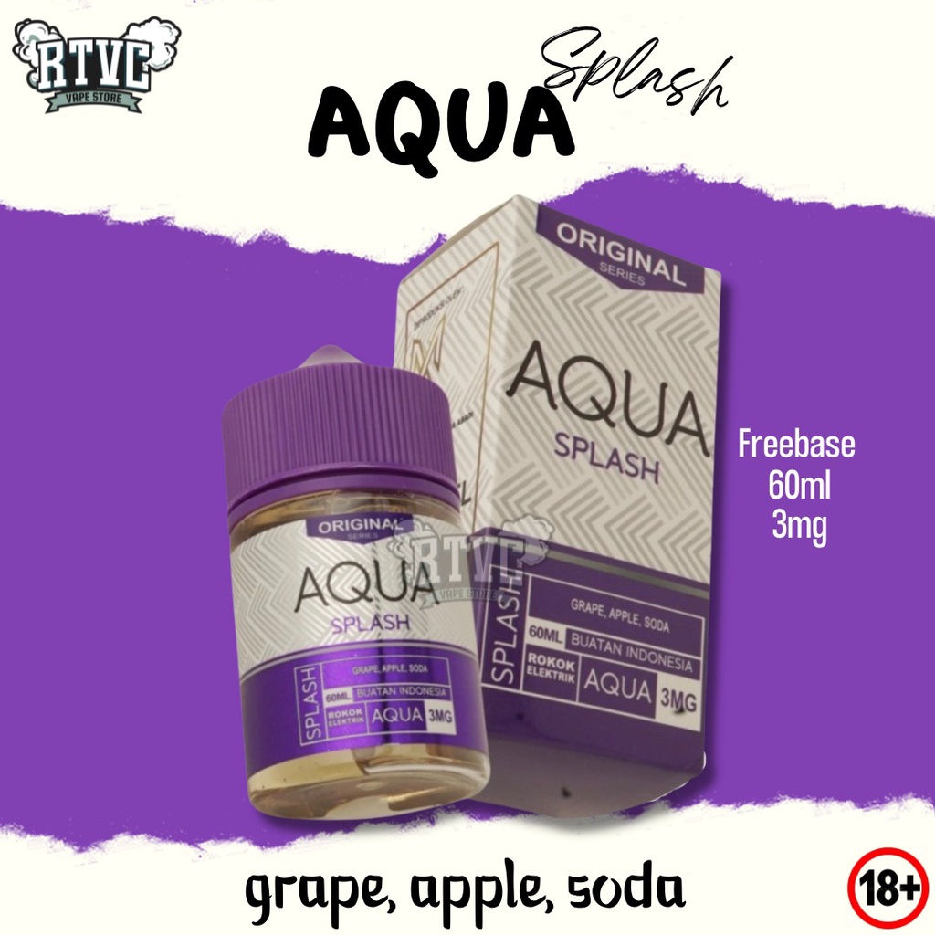 Jual AQUA Splash Grape Apple Soda 60ml by MaxBrew X 9Naga Liquid ...