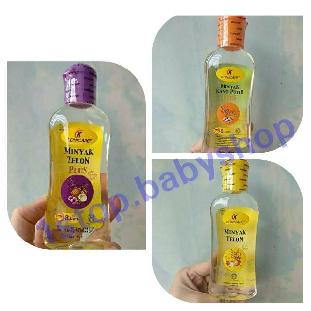 Konicare minyak telon kayu putih plus 125ml tutup ungu kuning orange ...