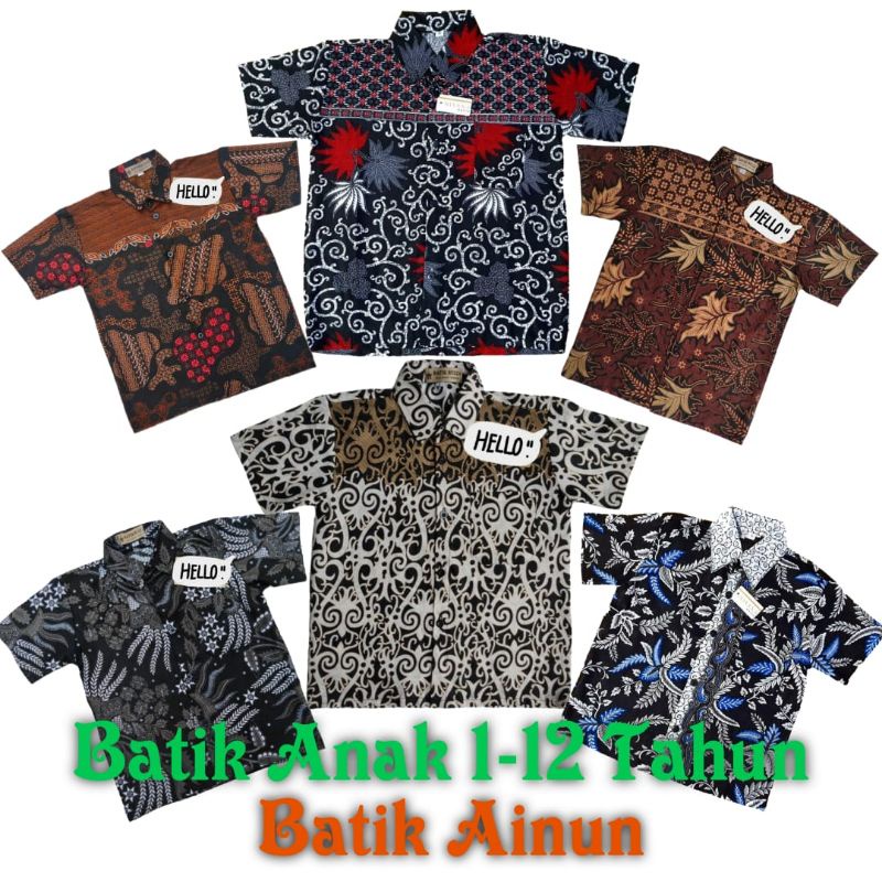Jual Kemeja Batik Anak - Batik Anak - Baju Batik Anak Laki Laki Umur 2 ...