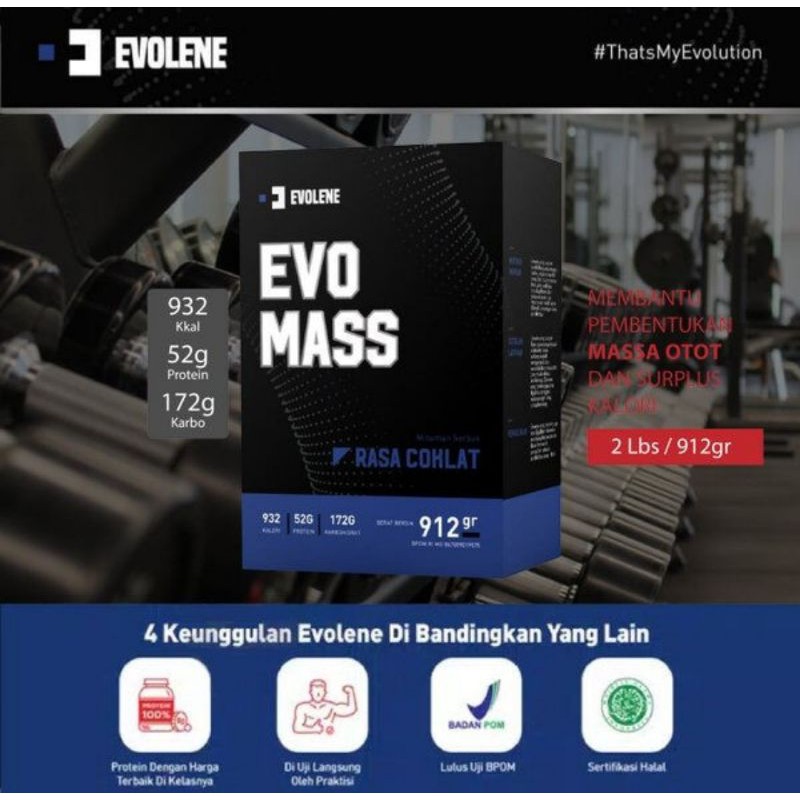 Jual EVOMASS EVOLENE 2LBS 912G (Gratis Ongkir) | Shopee Indonesia