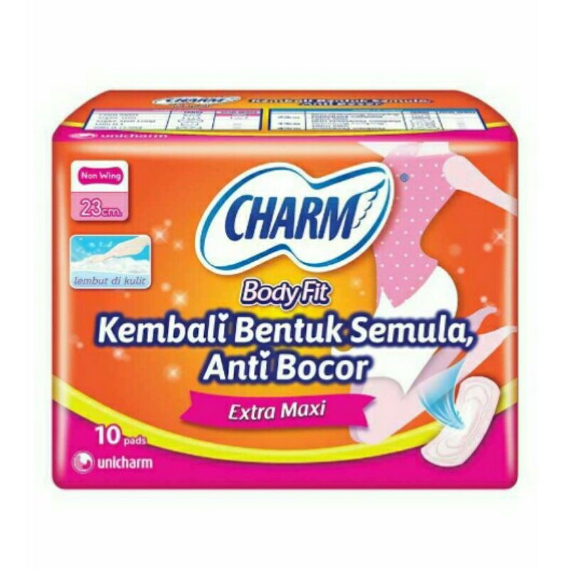 Jual CHARM BODY FIT EXTRA MAXI 10S | Shopee Indonesia