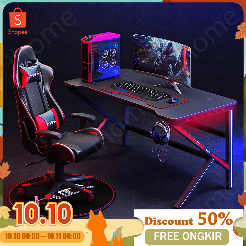 Jual Ihome Meja Gaming 140cmMeja Komputer Gaming Desk Meja Belajar Meja ...