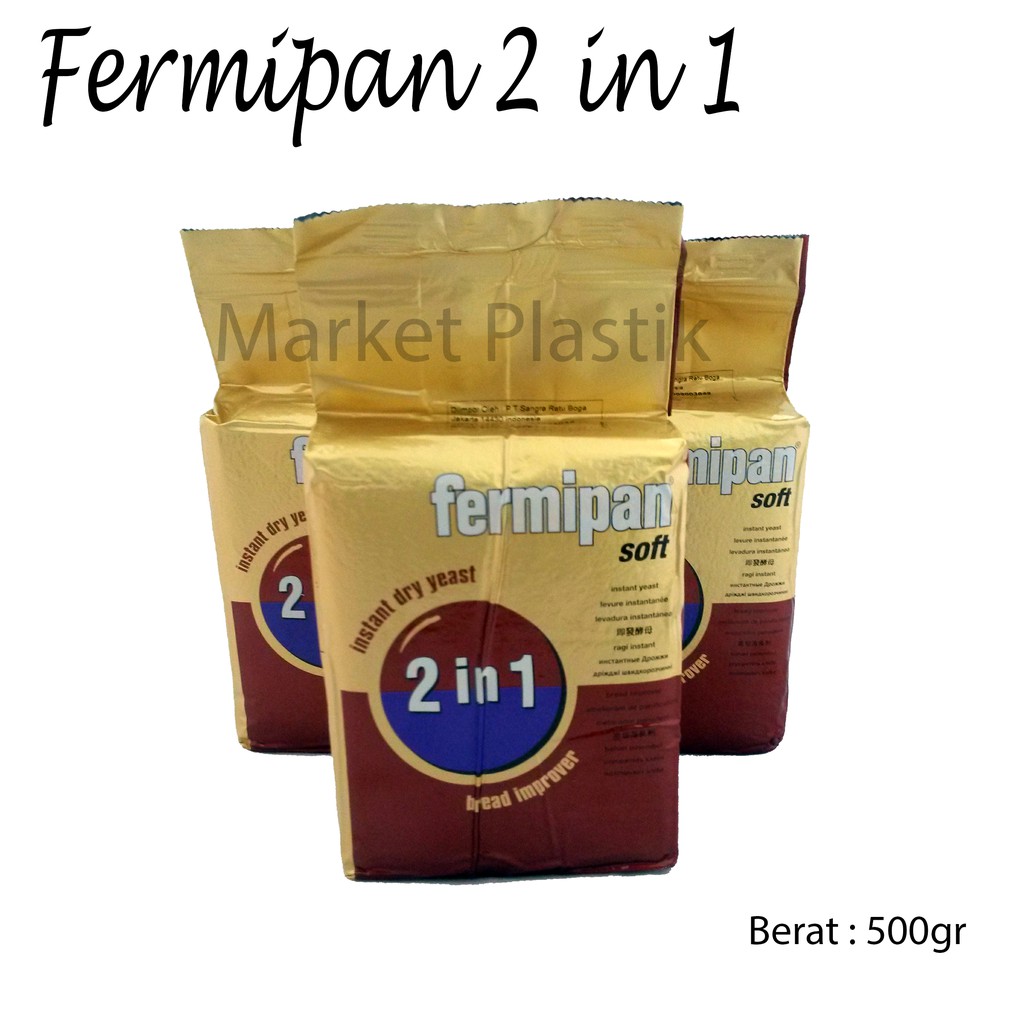 Jual Fermipan 2 in 1/Ragi/Pengembang Roti 500Gr | Shopee Indonesia