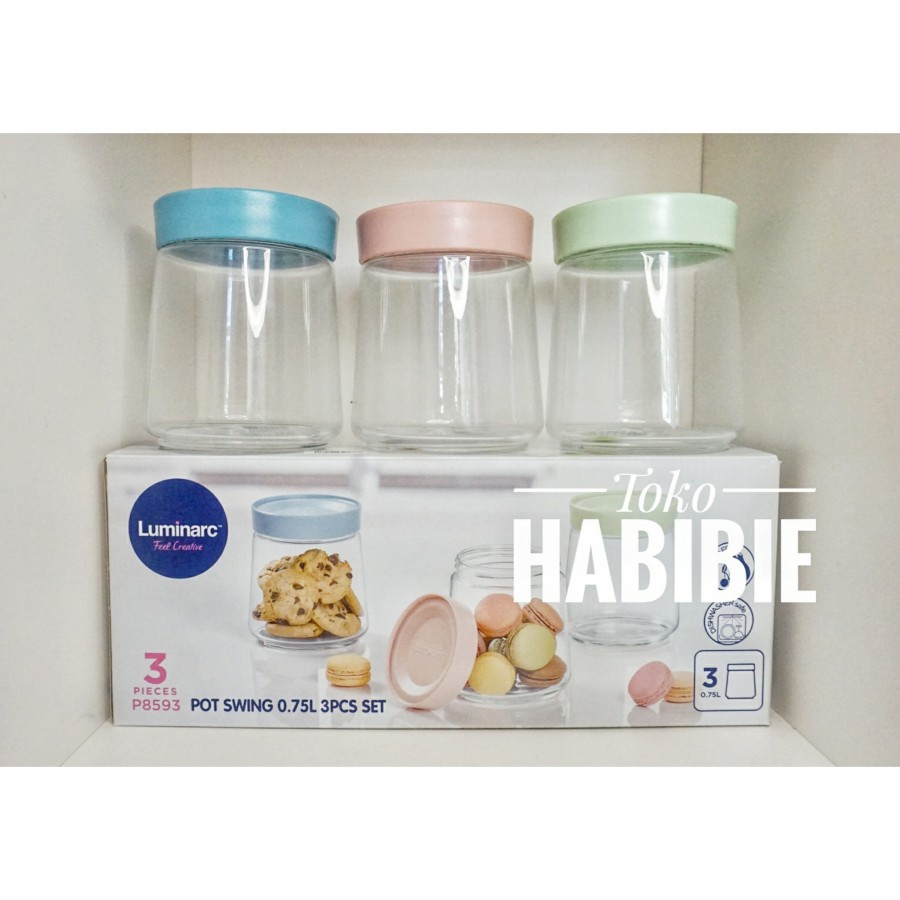 Jual Luminarc Pot Swing 750 ml Hampers Set Toples Kaca Container ...