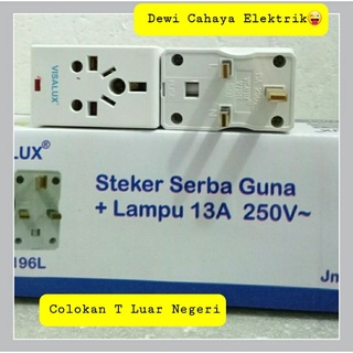 Jual Steker Serbaguna Kaki 3 Visalux V7196 / Colokan T Luar Negri ...