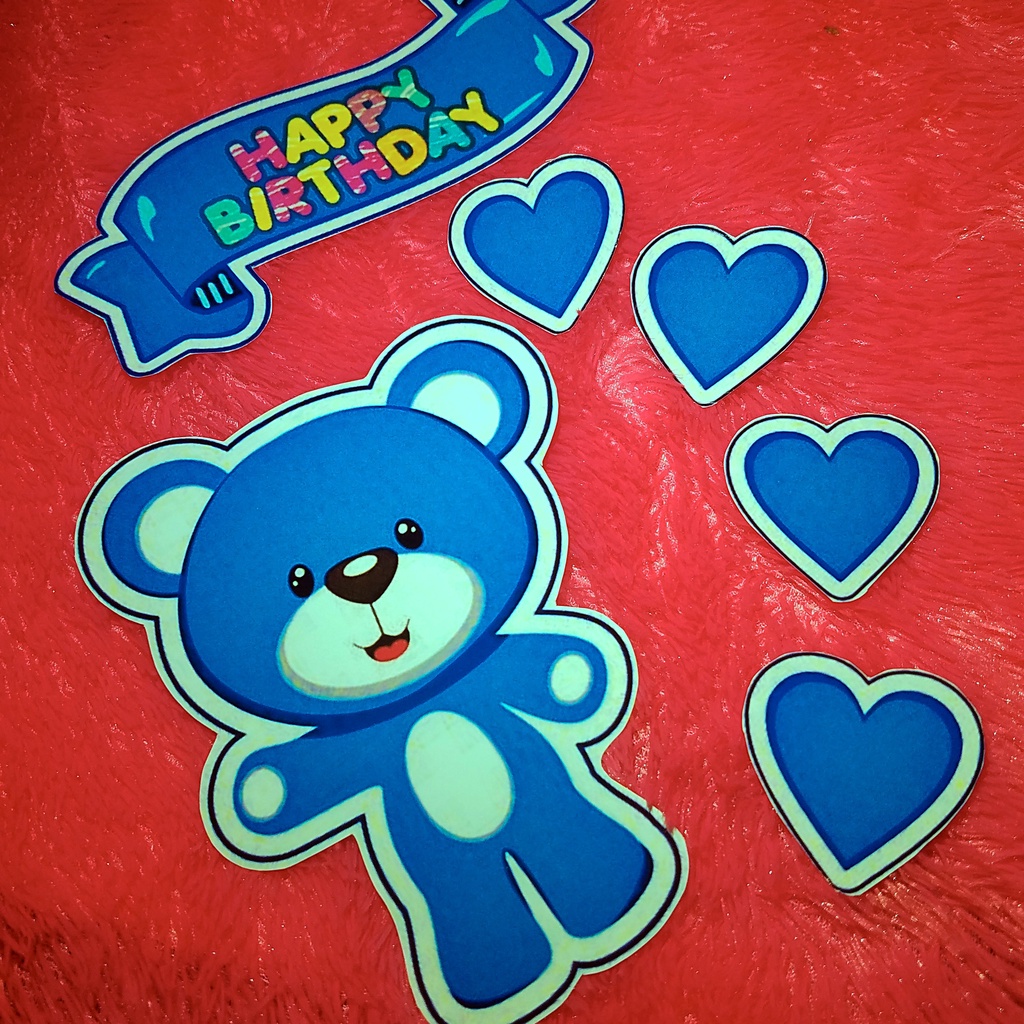 cake topper karakter boneka biru | Shopee Indonesia