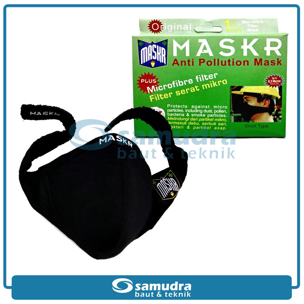 Jual MASKR Microfibre Filter Pendek Masker Motor Anti Debu Polusi Asap ...