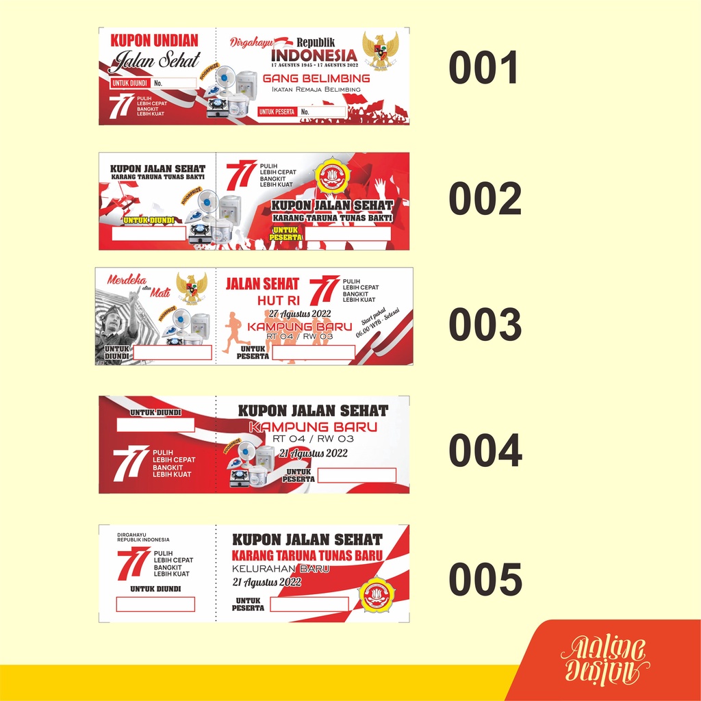 Jual ongkos desain kupon agustusan | Shopee Indonesia