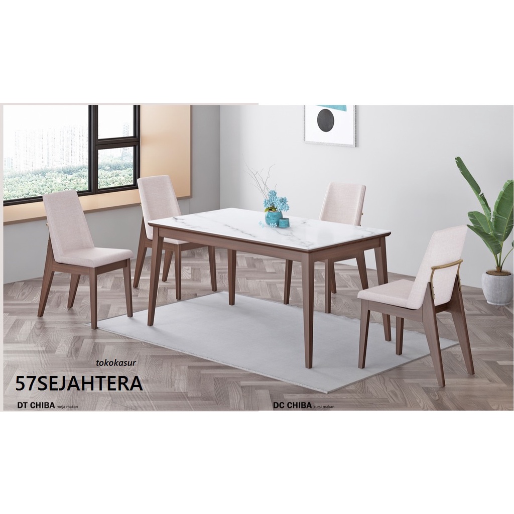 Jual Meja Makan Set CHIBA DT + 4 CHIBA DC - SIANTANO | Shopee Indonesia