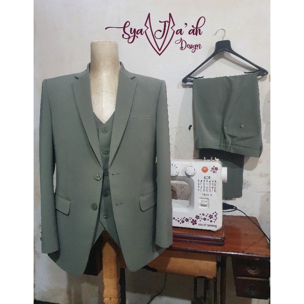 Jual 1 Set Jas Formal/Jas Pengantin (Jas, Rompi, dan Celana) | Shopee ...
