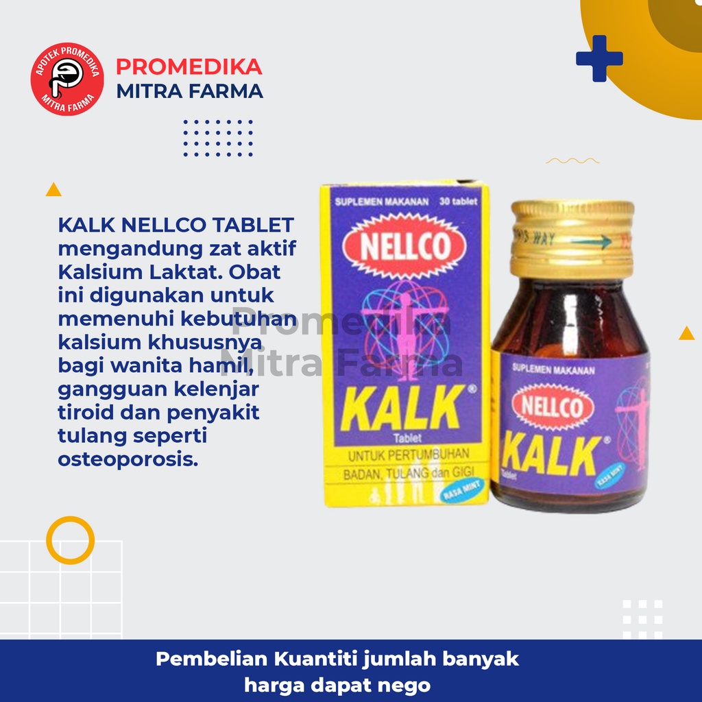 Jual Kalk Tablet / Botol / Suplemen Tulang / Membantu Memenuhi ...
