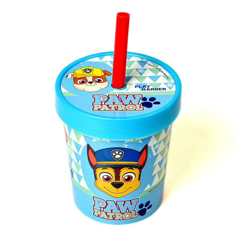 Jual PAW PATROL Tempat Minum Original 560ml Ice Cream Tube With Straw ...