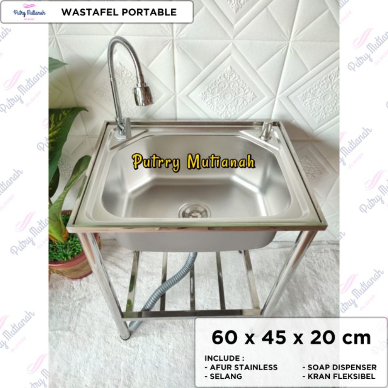 Jual wastafel portable uk 60*45 cm wastafel cuci piring termurah ...