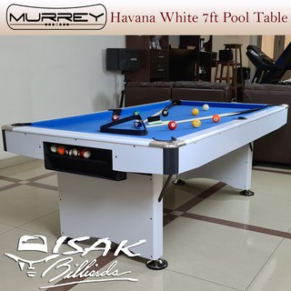 Jual Murrey 7-ft Havana Pool Table - White Meja Billiard 7ft Putih ...