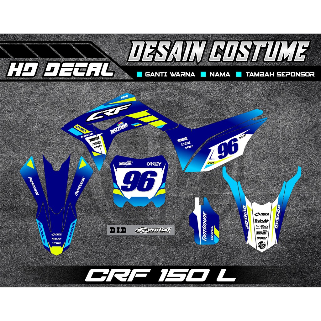 Jual DECAL CRF MERAH FULL BODY / DECAL CRF 150 L / DECAL CRF KEREN ...