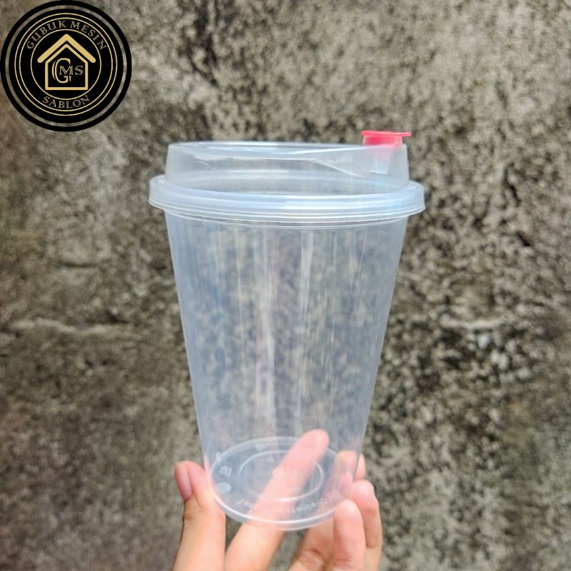 Jual Injection Cup + Lid Bening Dan Stopper 400ml / 14oz @25pc | Shopee ...