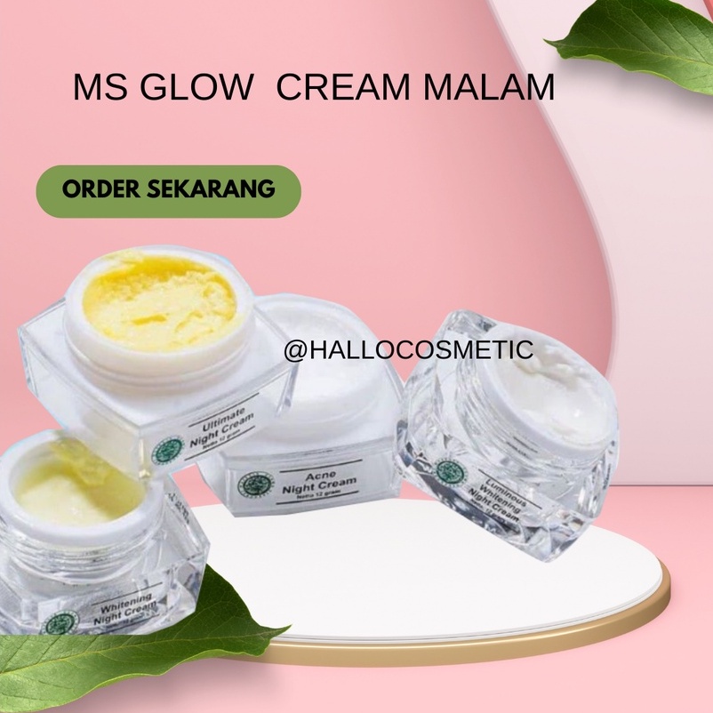 Jual CREAM MALAM MS GLOW WHITENING NIGHT CREAM / ULTIMATE CREAM ...