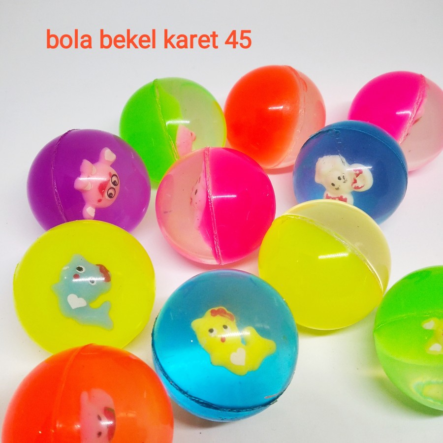 Jual mainan anak bola bouncing bekel besar 5 cm Bekel 1Pcs + 7Biji ...