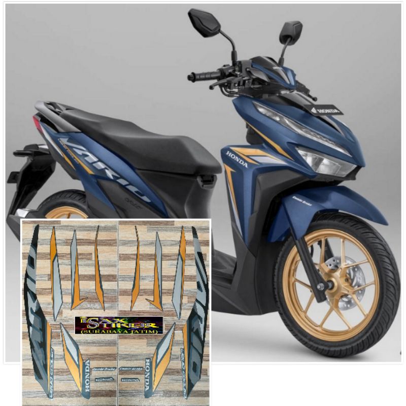 Jual striping original Honda Vario 125 biru dof tahun 2020 2021 ...