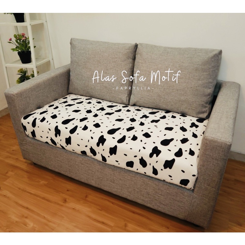 Jual Sarung Sofa Alas Sofa Cover Sofa 150x100cm 2 Seater / 2 Dudukan ( Motif Sapi Hitam Putih ...
