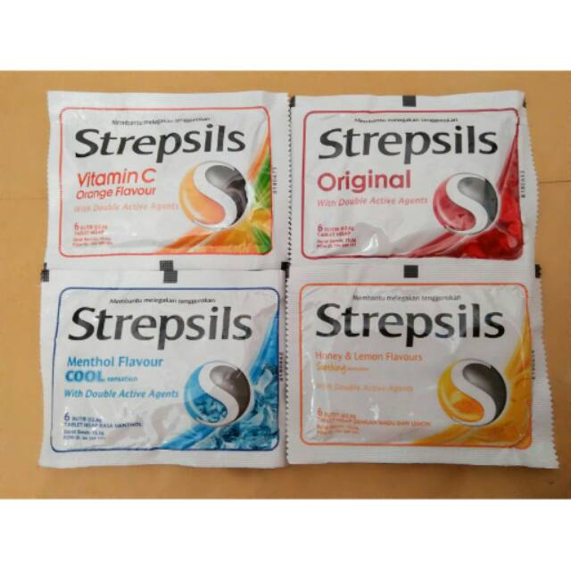 Strepsils STREPSIL cool original honey lemon vitamin c Obat Pelega ...