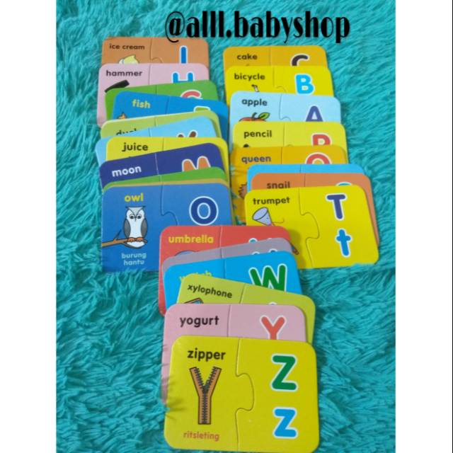 Jual Puzzle Flash Card Alphabet | Shopee Indonesia