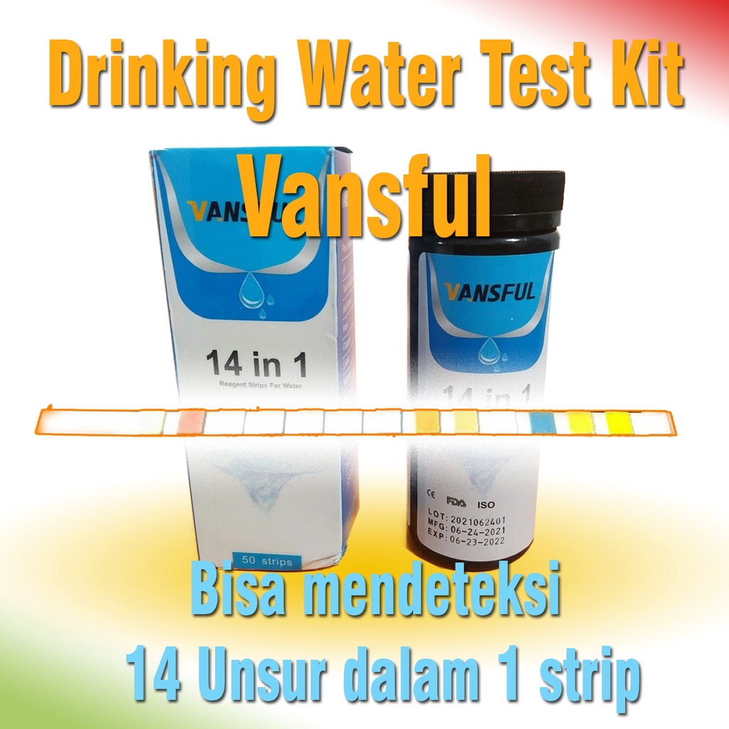 Jual Vansful Drinking Water test kit / tester cek kualitas air / 5 ...