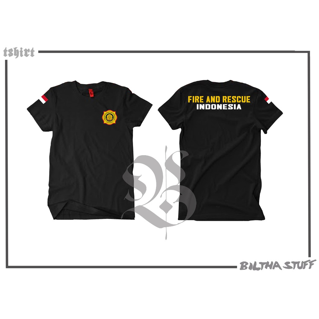 Jual TSHIRT - BAJU - KAOS DAMKAR - FIRE & RESCUE | Shopee Indonesia