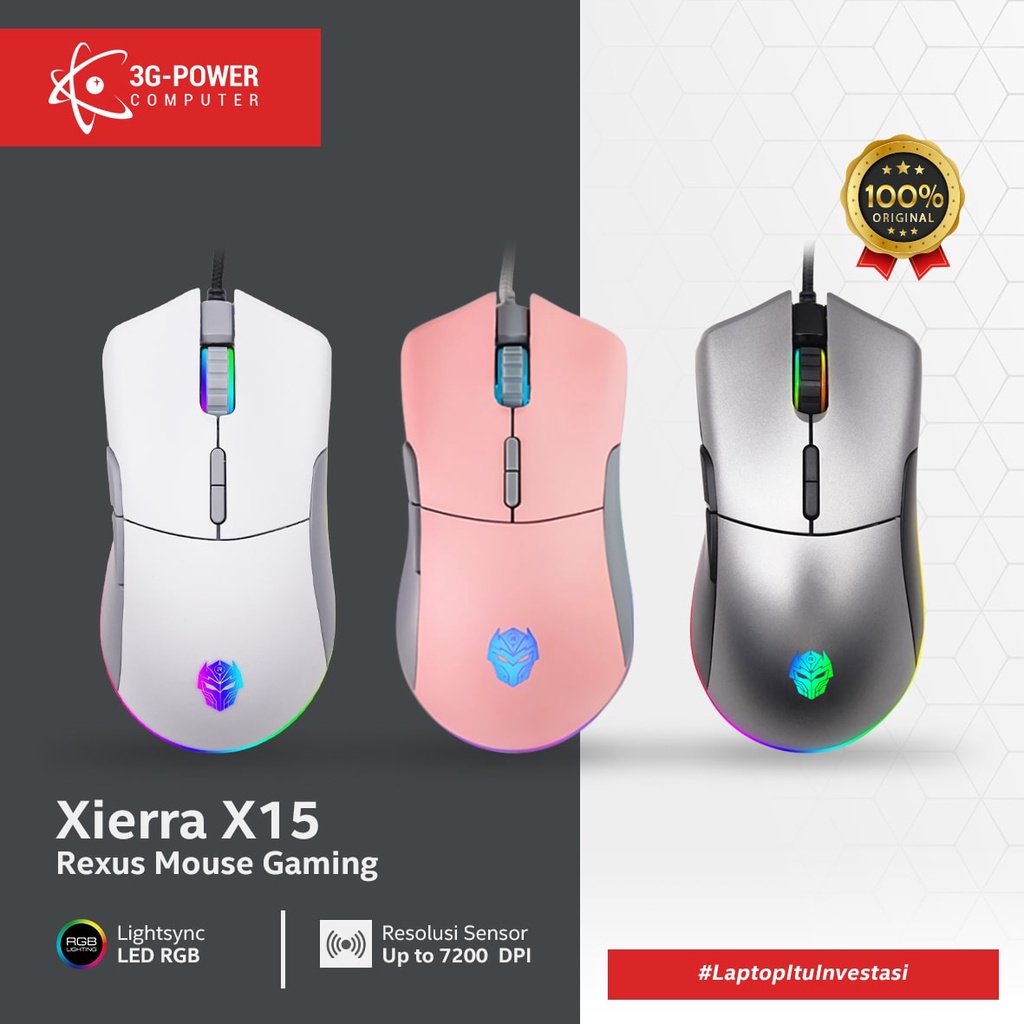 Jual Rexus Xierra X15 Gaming Mouse | Shopee Indonesia