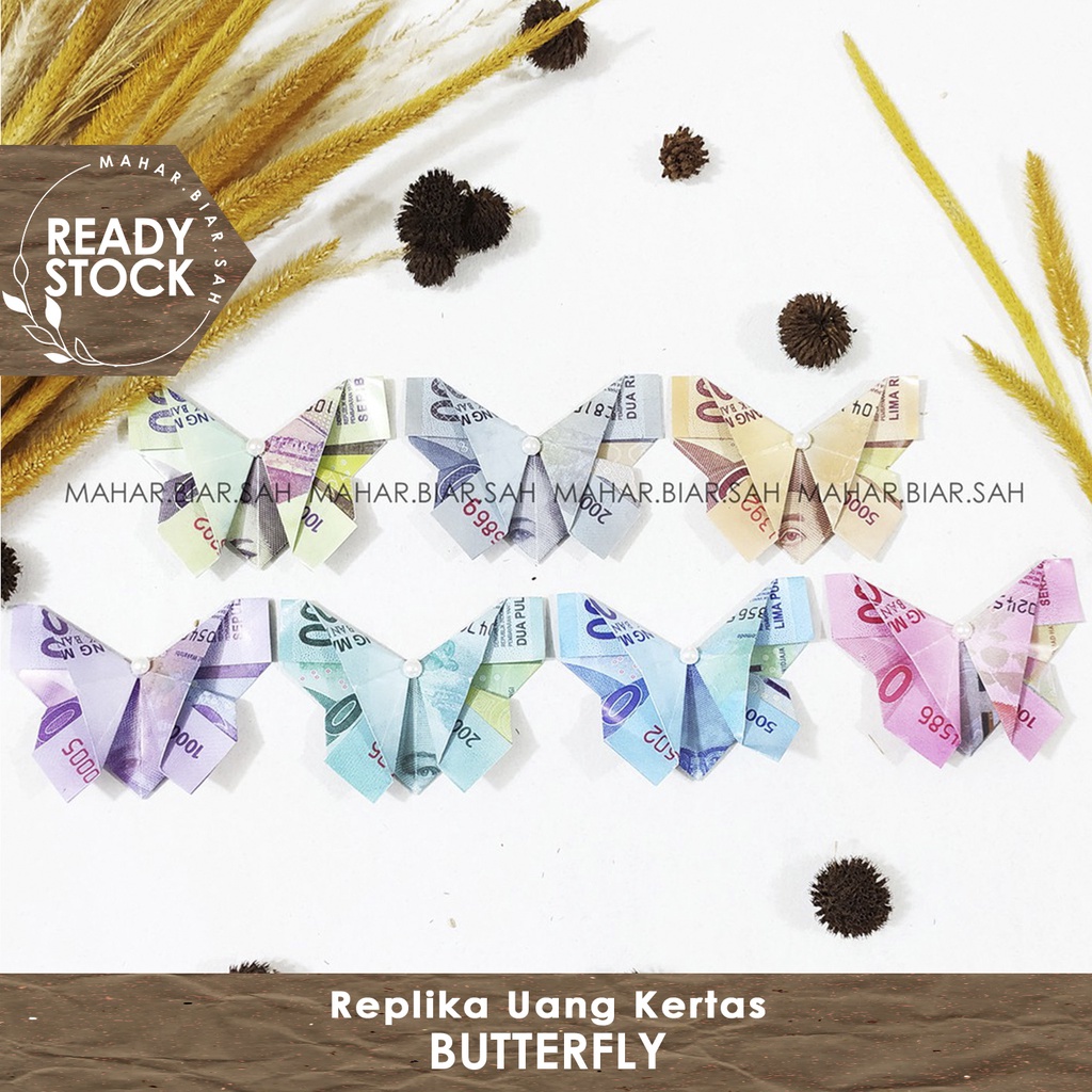Jual RS Origami Butterfly dari Replika Uang Kertas / Mahar / Seserahan ...