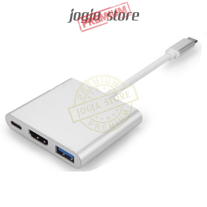 Jual USB Hub Adapter USB Type C 3.1 to USB 3.0 HDMI USB Type C | Shopee ...