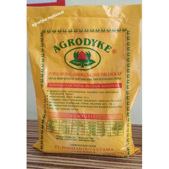 Jual Pupuk Agrodyke Serbaguna Original Kemasan 1kg Indonesia|Shopee Indonesia