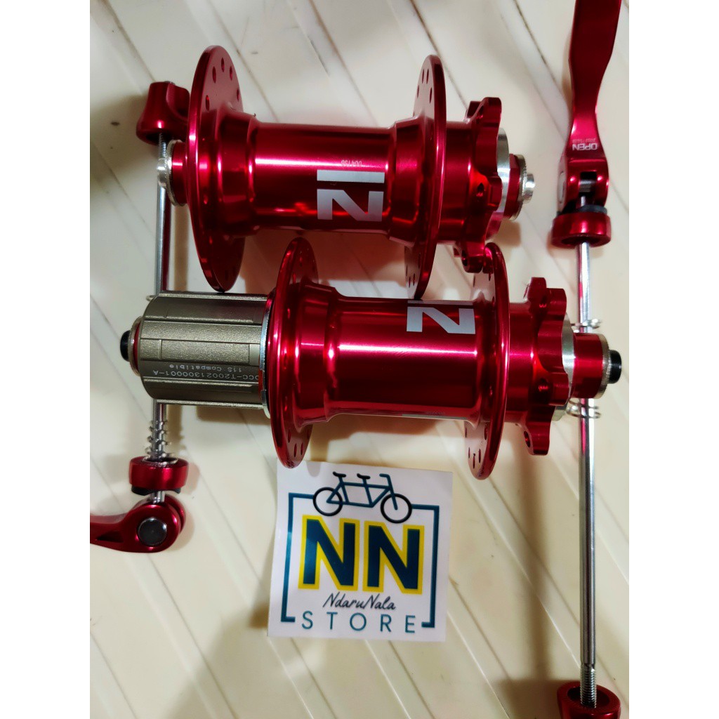 Jual Hub Freehub Novatec Red 32H 6 Bolt QR Warna Merah nn store sepeda ...